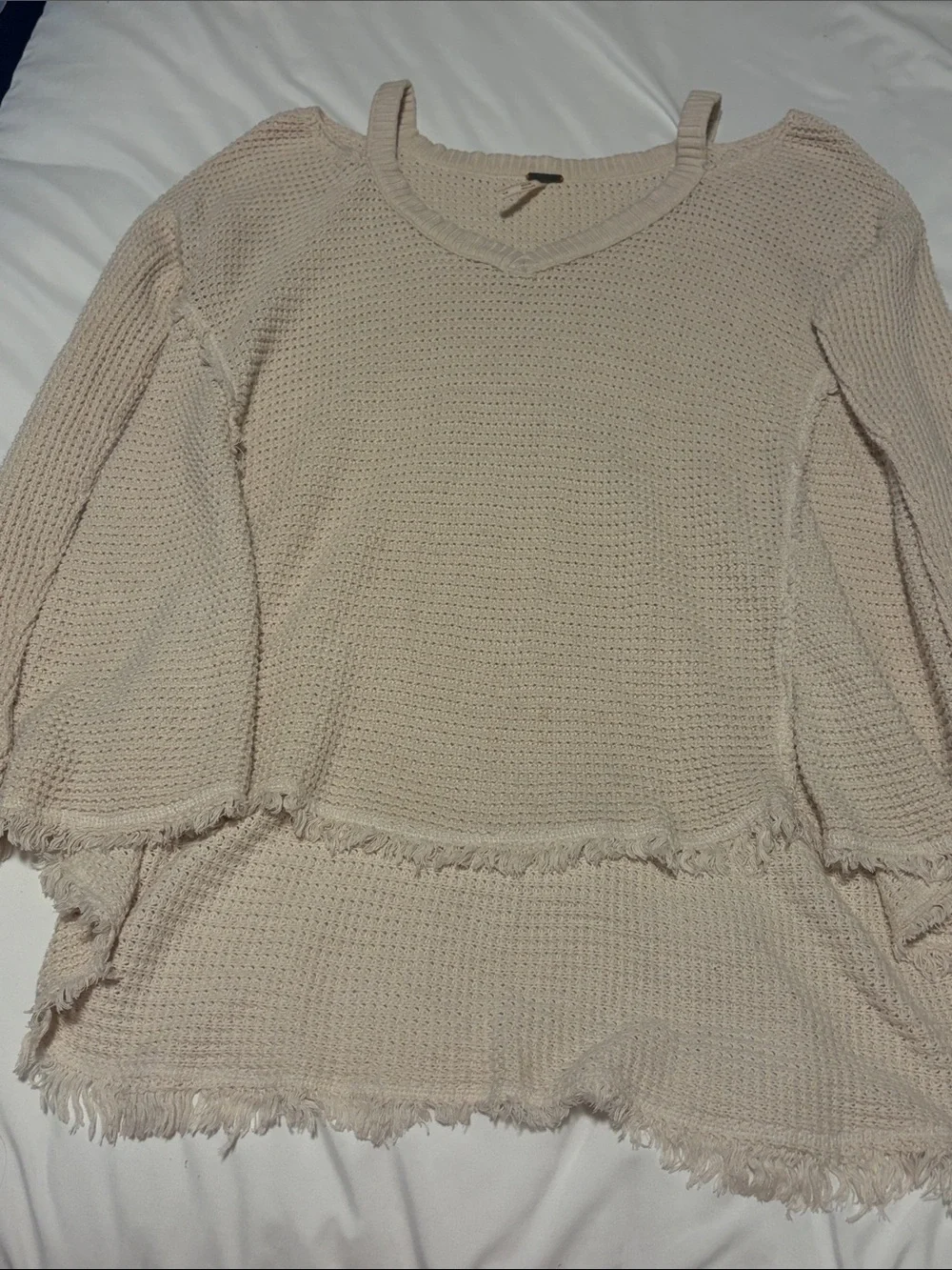 Free People | Sweaters | Free People Cream Knit Sweater | Poshmark